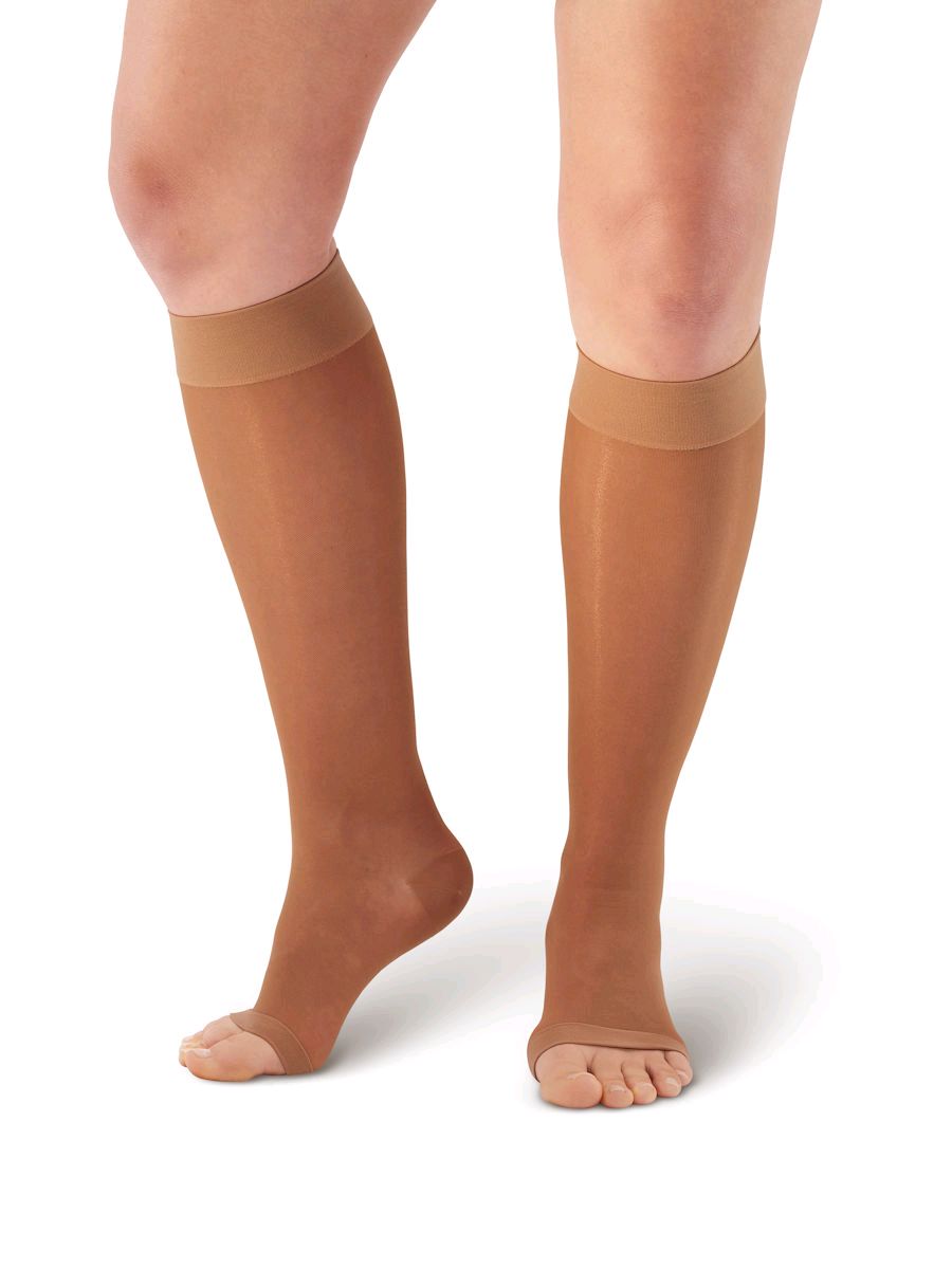 Pebble Uk Toeless Sheer Compression Knee Highs